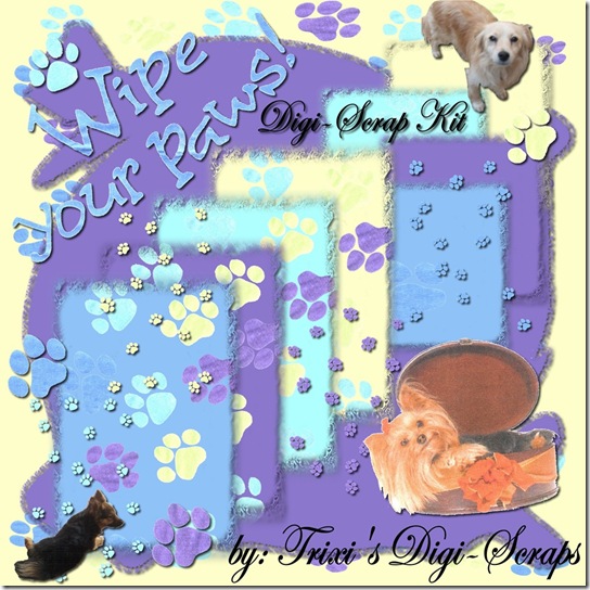 Trixi's Digi-Scraps: Wipe Your Paws Digi-Scrap Kit